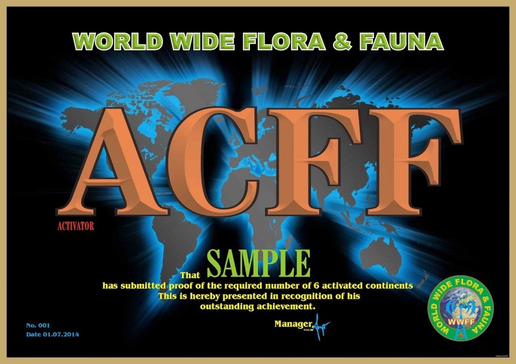 ACFF all continents activator | WWFF